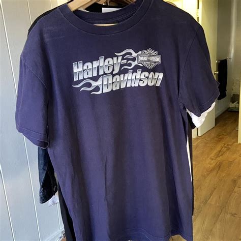 2000s Harley Davidson Kitty Hawk North Carolina Navy Depop