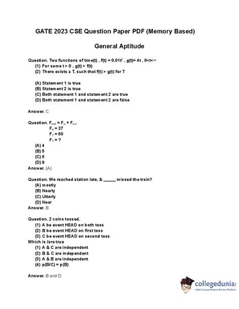 Gate 2023 Cse Question Paper Pdf A856a76a842619 Be4e730fd57f2ac6e6 Gate 2023 Cse Question