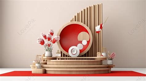 놀라운 3d 렌더링 모형 인도네시아 독립기념일 장식 연단 연단 배경 다이 배경 놀라 배경 이미지 Hd 연단 다이 놀라 배경 사진 무료 다운로드 Lovepik