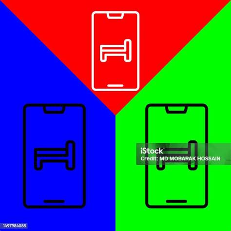 Icône Vecteur De Lapplication De Lhôtel Style Plan Isolée Sur Fond Blanc Vecteurs Libres De