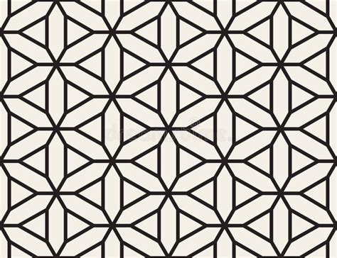 Vector Seamless Black And White Lines Grid Pattern Stock Vector Illustration Of Lace Mosaic