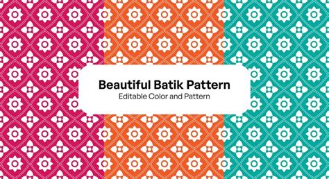 Premium Vector Editable Seamless Modern Base Batik With Various Color And Pattern Vector For