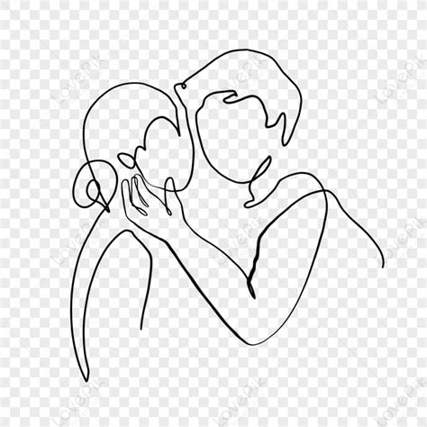 쓰다듬어 뺨 발렌타인 선 일러스트 그리기실루엣누드 Png 일러스트 무료 다운로드 Lovepik