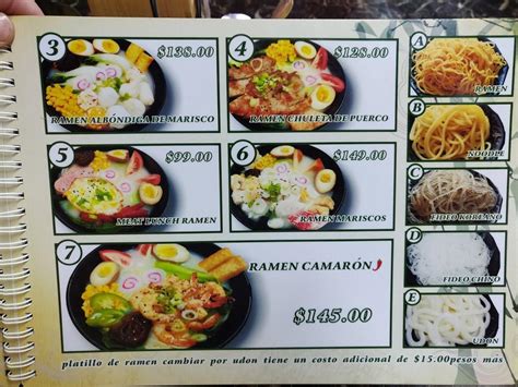 Menu At Sen Aji Ramen House Restaurant Mexicali Blvd Benito Juárez