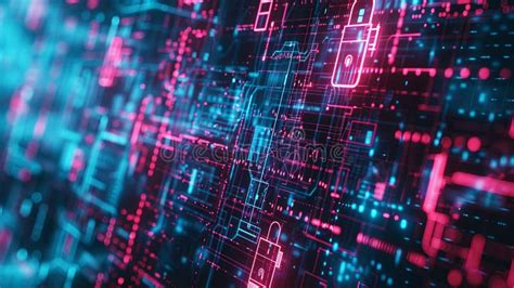 An Illustration Of Cybersecurity With Hands Interacting With A Glowing Lock In A Digital