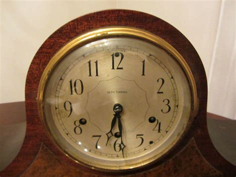 Vintage Seth Thomas Mantel Clock No 124 With Key 8 Day Pendulum Chime