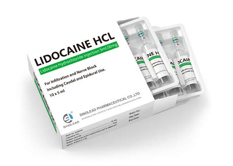 Lidocaine Hydrochloride Injection 5ml 50mg 5amps Tray 2traies Box China Lidocaine And Injection