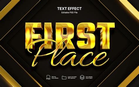 Premium Psd First Position Text Effect Template