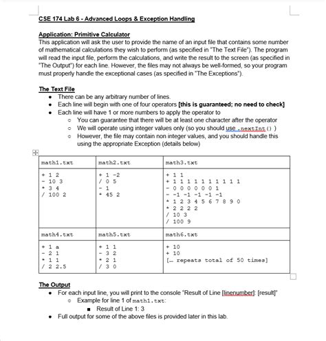 Solved CSE Lab Advanced Loops Exception Handling Chegg