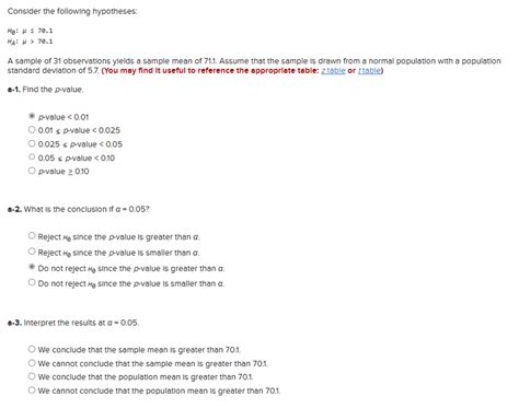 Solved Consider the following hypotheses Hθ μ HA μ Chegg com