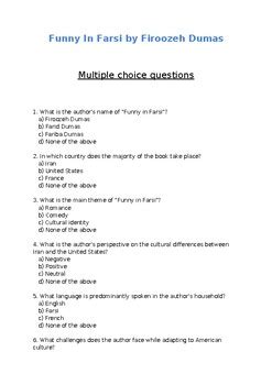 Funny In Farsi 30 Multiple Choice Questions Test Editable By 101 Books