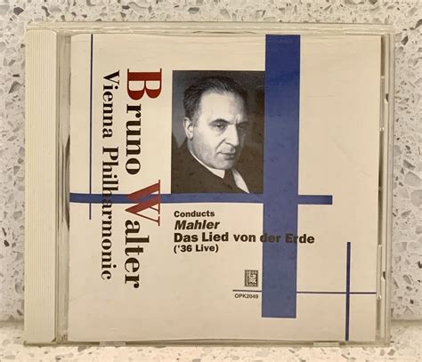Bruno Walter Conducts Mahler Das Lied Von Der Erde [1936 Live] Cd Opus