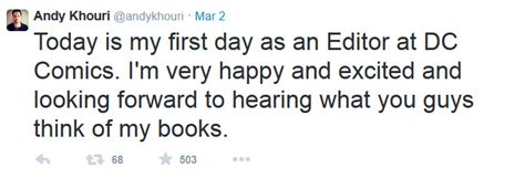 This Is Andy Khouri Hes The Former Editor Of Comics Alliance The