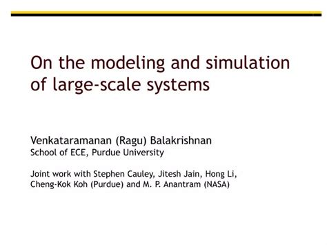 Ppt On The Modeling And Simulation Of Large Scale Systems Powerpoint
