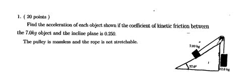 Solved Points Find The Acceleration Of Each Object Chegg