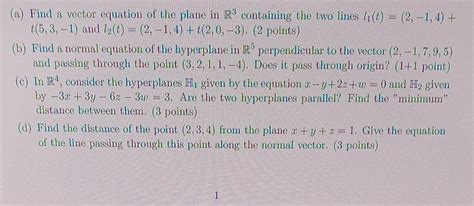 solved a find a vector equation of the plane in r3