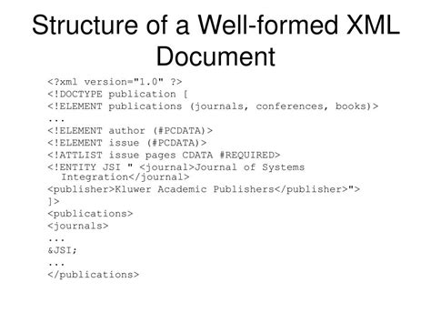 Ppt Xml Introduction Powerpoint Presentation Free Download Id6373262