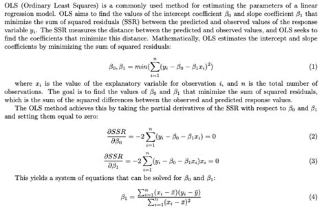 OLS Ordinary Least Squares Is A Commonly Used Chegg