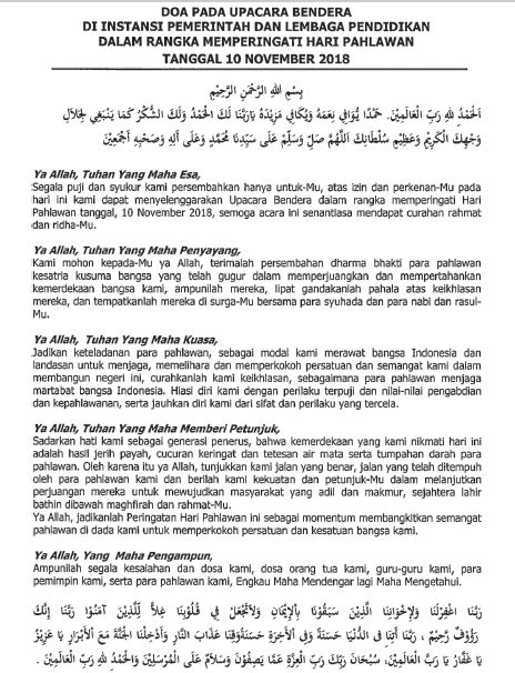 Contoh Naskah Doa Pembukaan Acara Resmi Berbagai Naskah