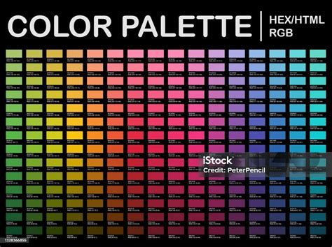 Color Palette Color Chart Print Test Page Color Codes Rgb Hex Html