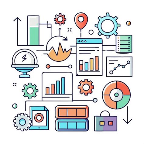 Colorful Infographic With Various Charts And Graphs Illustrating Data