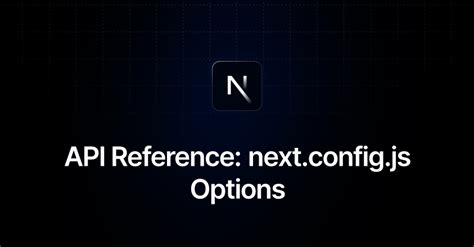 api reference nfig js options next js