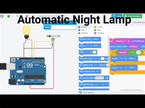 How To Make Automatic Night Lamp Using LDR Arduino Tinkercad Arduino Project Tinkercad