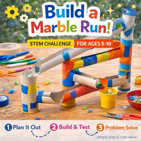 Simple 🟢🧩 Build A Marble Run Stem Challenge 🧩🟢 Design Build And