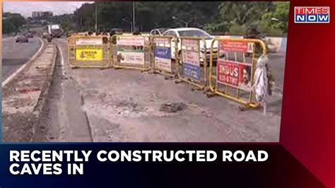 Newly Built Road Caves In Bengaluru Why The Bbmp Is Not Able To Come