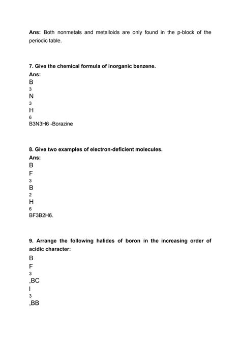 SOLUTION The P Block Elements Important Questions 2024 2025 CBSE