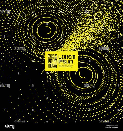 Array With Particles Abstract Dynamic Background Technology Vector