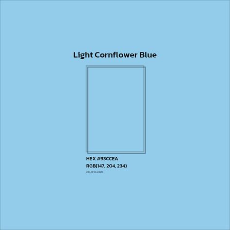 About Light Cornflower Blue Color Codes And Meaning Matching Colors