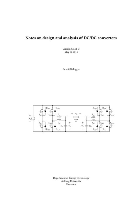 Pdf Notes On Design And Analysis Of Dc Dc Converters Version C May