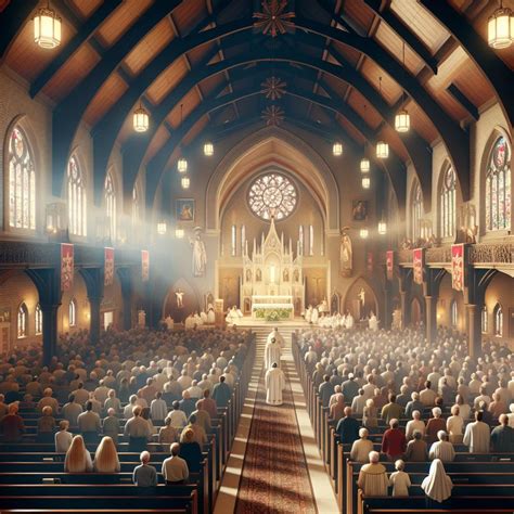 Local Gathering Attend Healing Mass Long Island Ny Saint Jerome Church