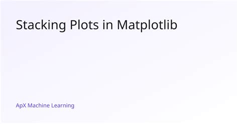 Stacking Plots In Matplotlib