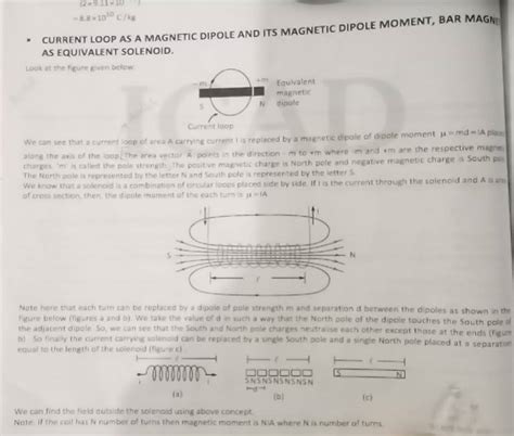 −88×1010ckg Current Loop As A Magnetic Dipole And Its Magnetic Dipole