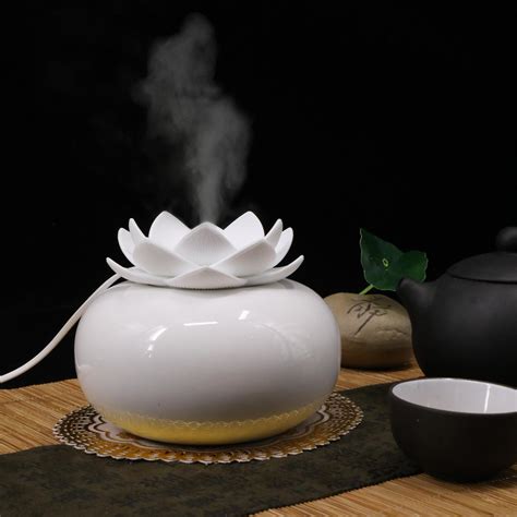 Ceramic Lotus Ultrasonic Aroma Humidifier ⋆ Gold Coast Beauty College