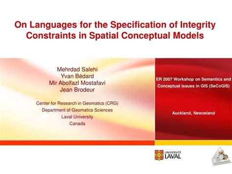 Ppt On Languages For The Specification Of Integrity Constraints In