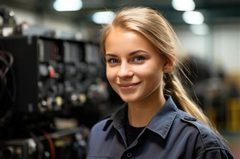 Premium Ai Image Labor Day Woman Industrial Worker In Hard Hat Air Conditioner Installer Premium Ai Image Labor Day Woman Industrial Worker In Hard Hat Air Conditioner Installer