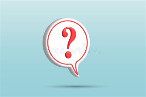 A Red Question Mark Icon on a White Speech Bubble. Symbol of Frequently Asked Questions, Problem ...