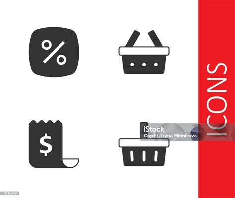 설정 쇼핑 바구니 할인 퍼센트 태그 종이 확인 및 재무 검사 및 아이콘 벡터 0명에 대한 스톡 벡터 아트 및 기타 이미지 0명 가격 개성 개념 Istock