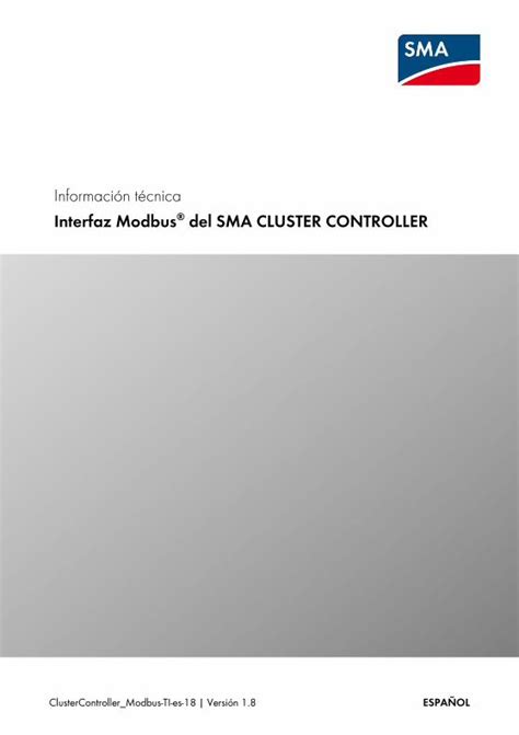 pdf información técnica interfaz modbus® del sma cluster files sma de dl 24399