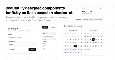 ShadCN Rails Components All Shadcn