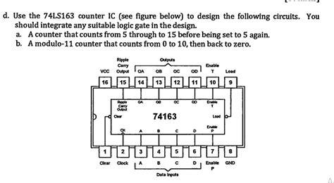 Solved D Use The 74LS163 Counter IC See Figure Below To Chegg Com