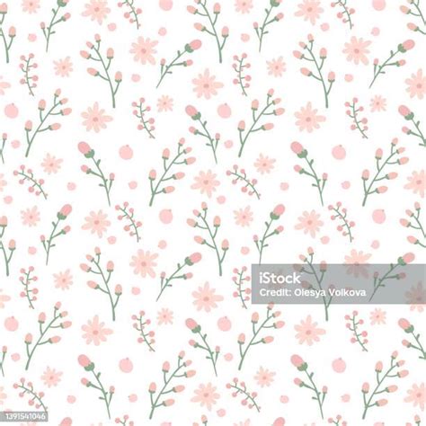 꽃 무늬 흰색 배경에 예쁜 꽃 작은 분홍색 꽃으로 인쇄 디티 프린트 세련된 프린터를위한 귀여운 우아한 꽃 템플릿 꽃 식물에 대한