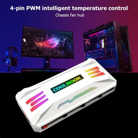 Coolmoon rgb pc kølesystem controller 4 pin pwm 5v Grandado