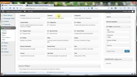 09 Widget Sidebar Areas Youtube