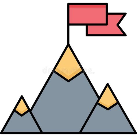 Achievement Outline With Colours Fill Vector Icon That Can Easily Edit Or Modify Stock Vector