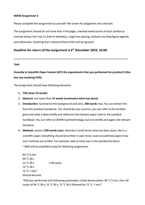 Bs934 Assignment 3 2022 23 Pmm Bs934 Assignment 3 Please Complete The Assignment By Yourself