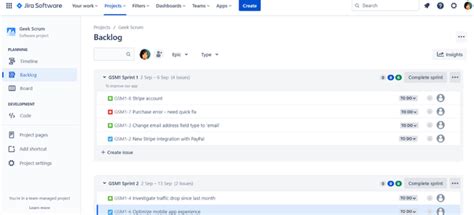 Jira Create Sprint GeeksforGeeks